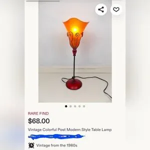 Vintage | Accents | Vintage Colorful Post Modern Style Table Lamp 98s ...